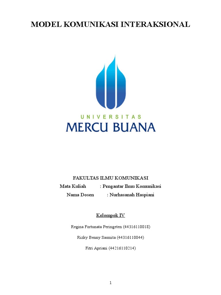 Model Komunikasi Interaksional | PDF