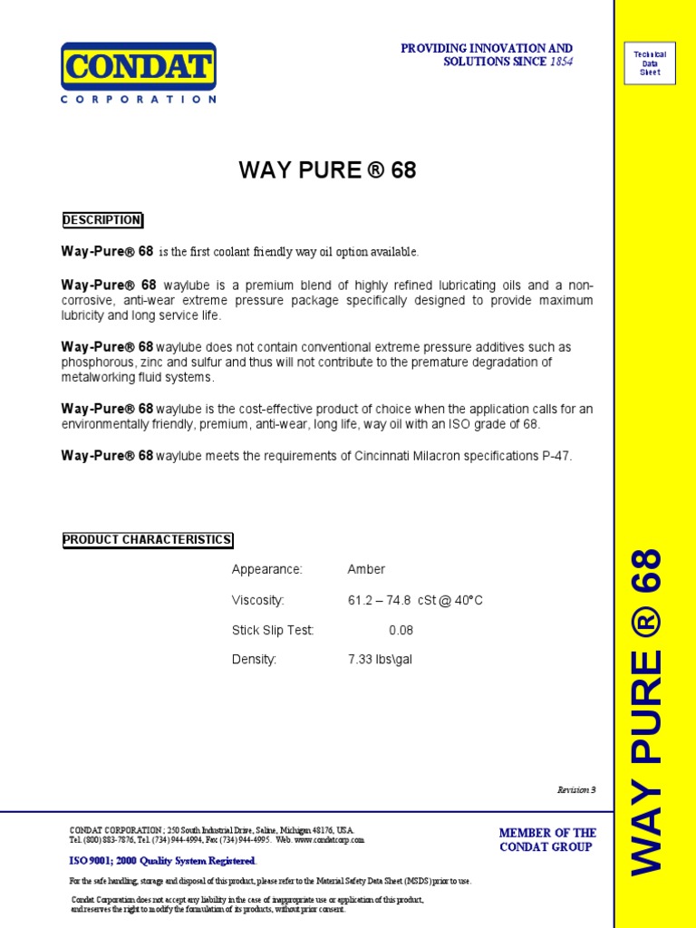 Condat Waypure68-Leaflet PDF | PDF | Coolant | Industries