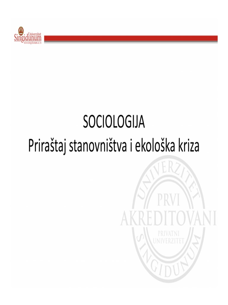 Prirastaj I Ekoloska Kriza | PDF