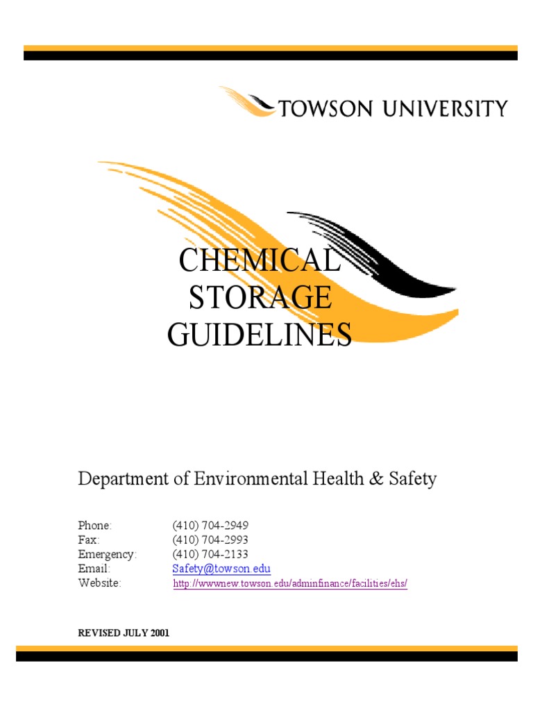 Chemical Storage Guidelines: Department of Environmental Health ...