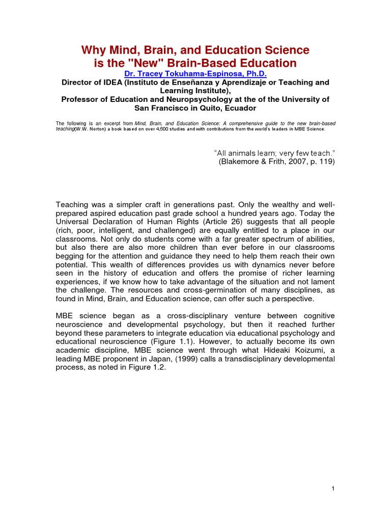 1.4. Why Mind, Brain, and Education Science Is The 'New' Brain-Based ...