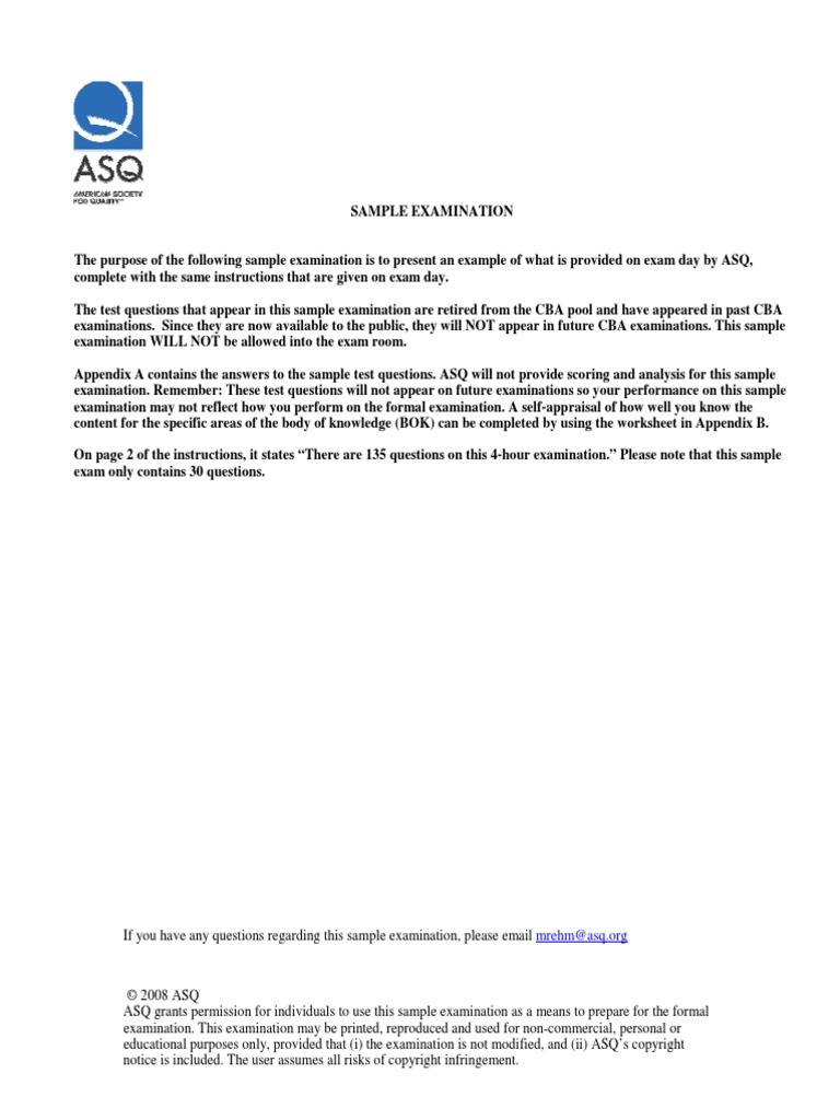 Practise Exam CBA PDF | PDF | Medical Device | Test (Assessment)