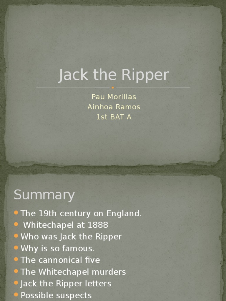 Jack The Ripper | PDF