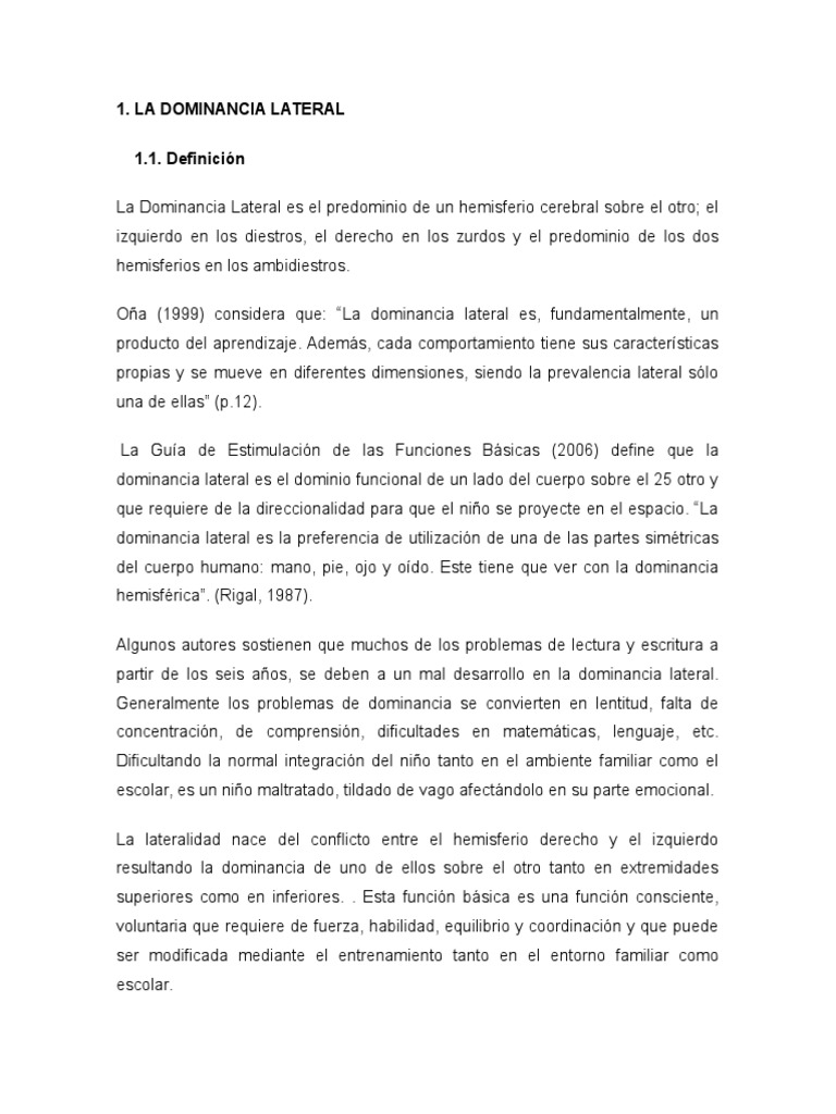 Marco Teorico (Educativa) | PDF | Hemisferio cerebral | Handedness