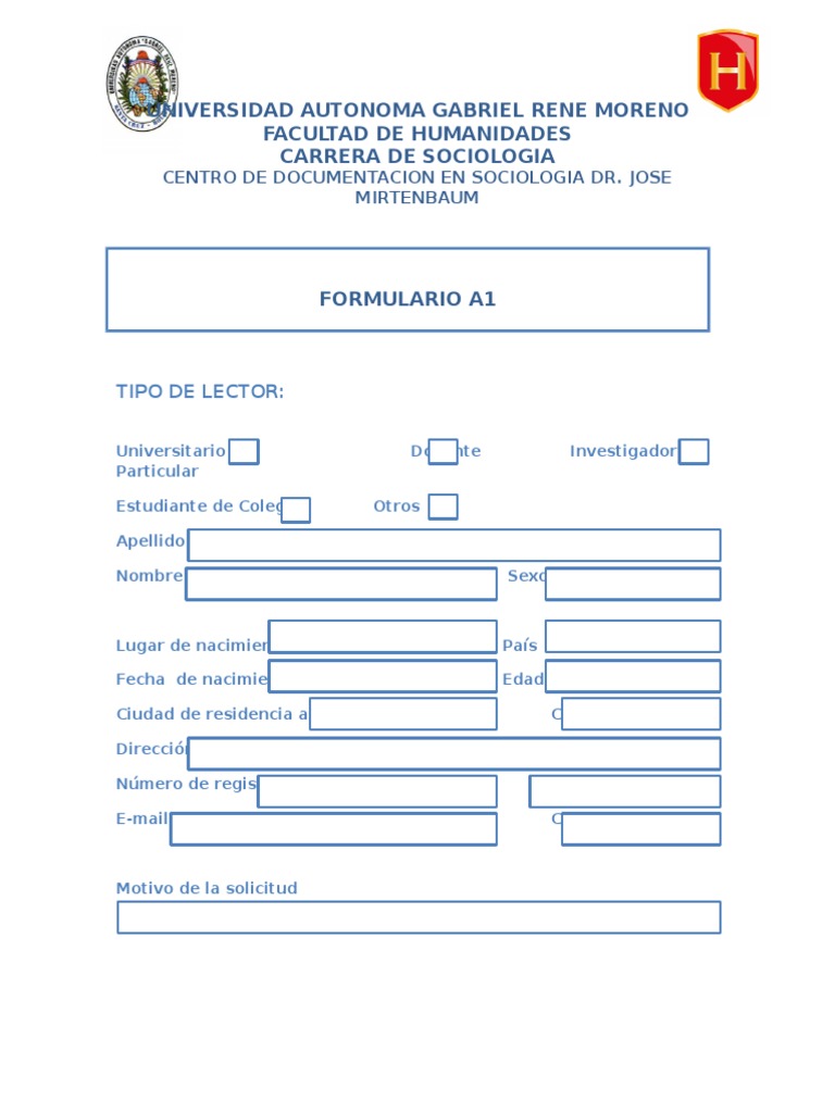 Formulario A1 | PDF | Ciencias sociales