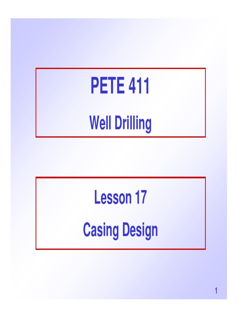 Casing Design Fundamentals: Calculating Collapse Pressure for a 7-Inch ...
