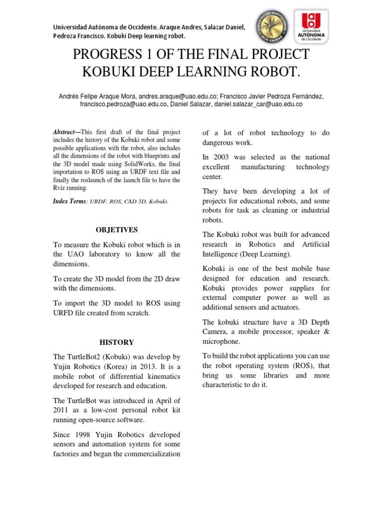 Kobuki Robot Specifications and Applications | PDF | Robot | Robotics