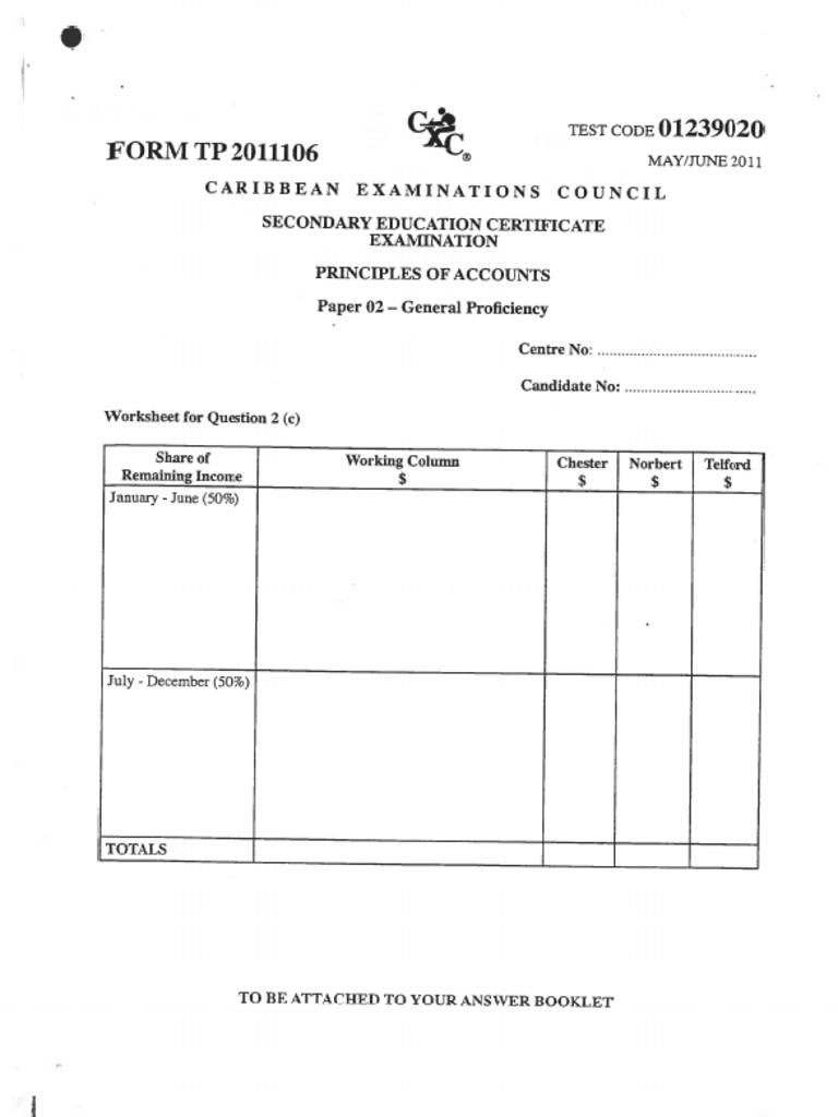 POA PP 02 CXC May 2011 PDF | PDF