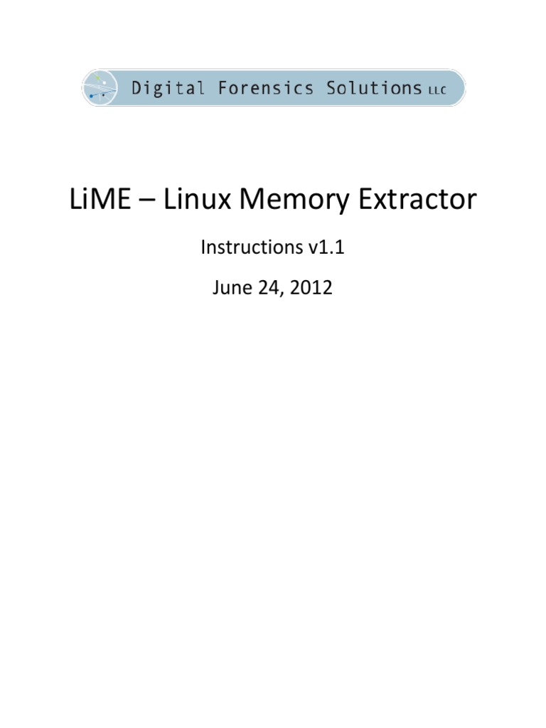 LiME - Linux Memory Extractor | PDF | Secure Digital | Transmission ...