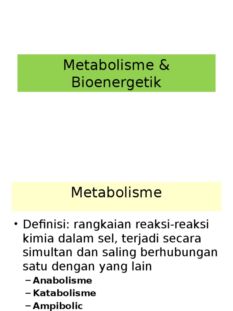 1.4.4.1 - Metabolisme Dan Bioenergetika | PDF | Adenosine Triphosphate ...