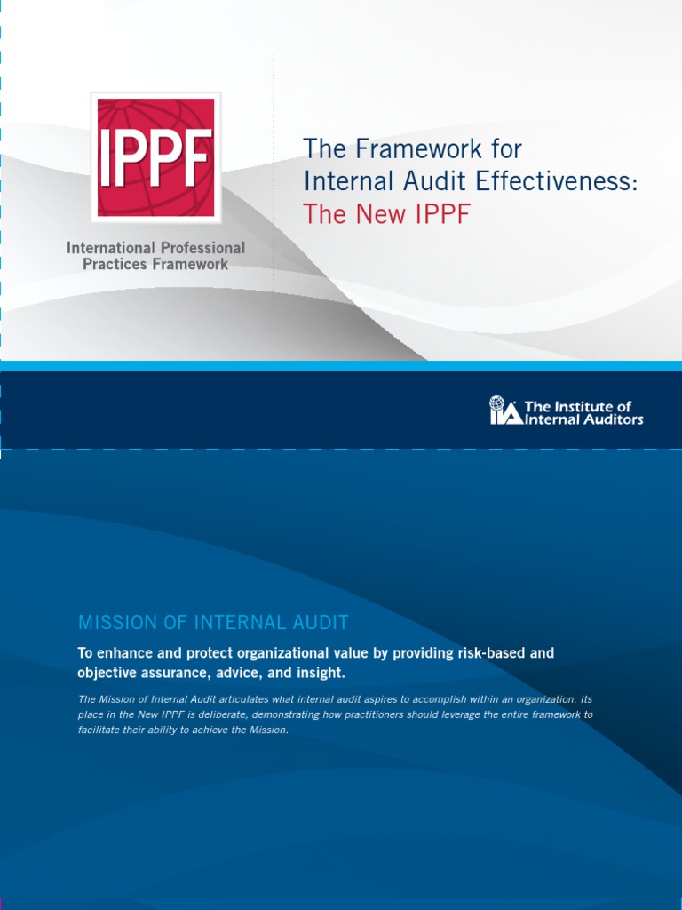 New IPPF Framework for Internal Audit | PDF | Internal Audit | Audit