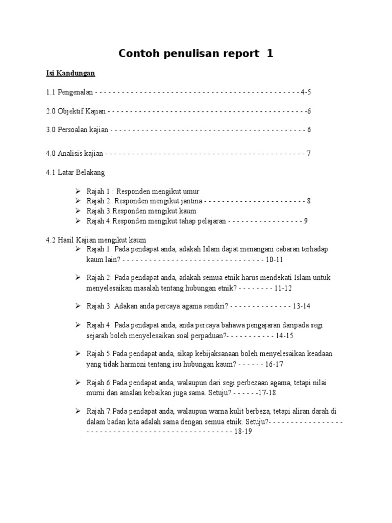 Contoh Penulisan Report | PDF