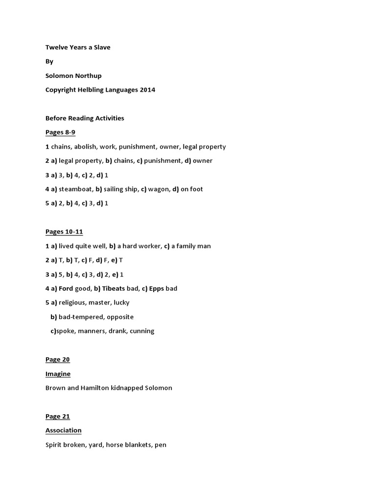 Twelve Years A Slave Ak | PDF | Twelve Years A Slave | Human Rights Abuses