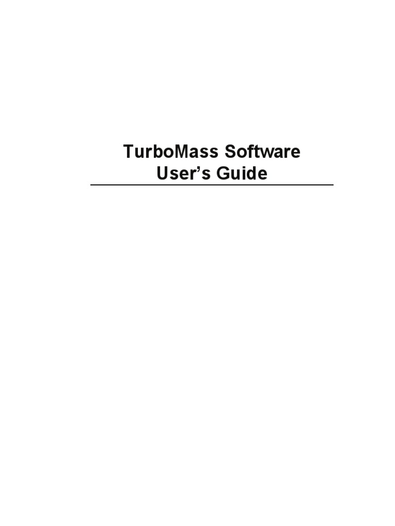 Guia TurboMass Software PDF | PDF | Library (Computing) | Tab (Gui)