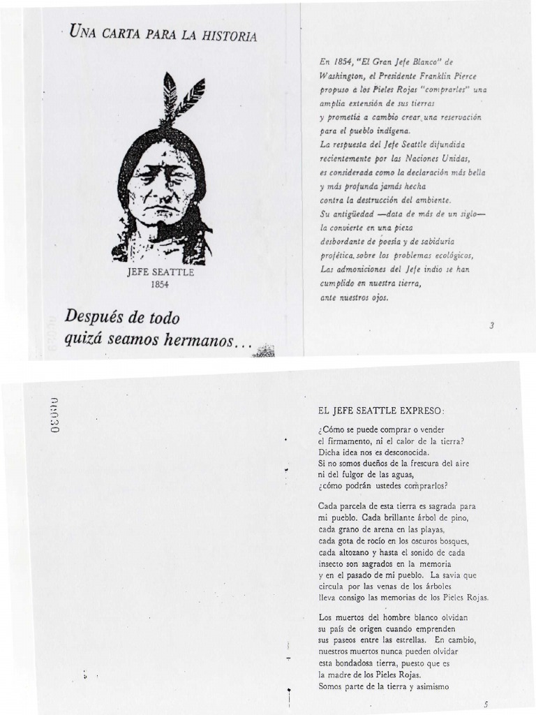 Jefe Seattle 1854 PDF | PDF