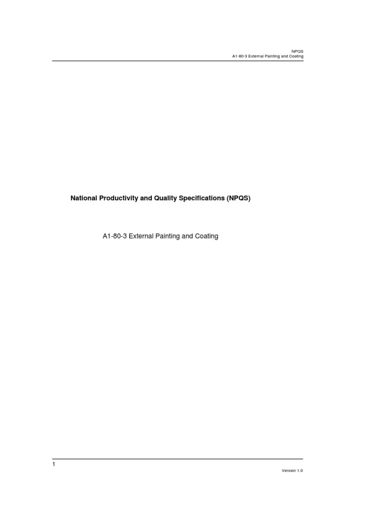 NPQS A1-80-3 Painting Specifications | PDF | Varnish | Paint