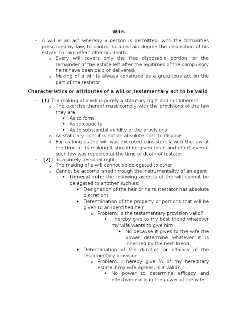 Wills | PDF | Will And Testament | Inheritance