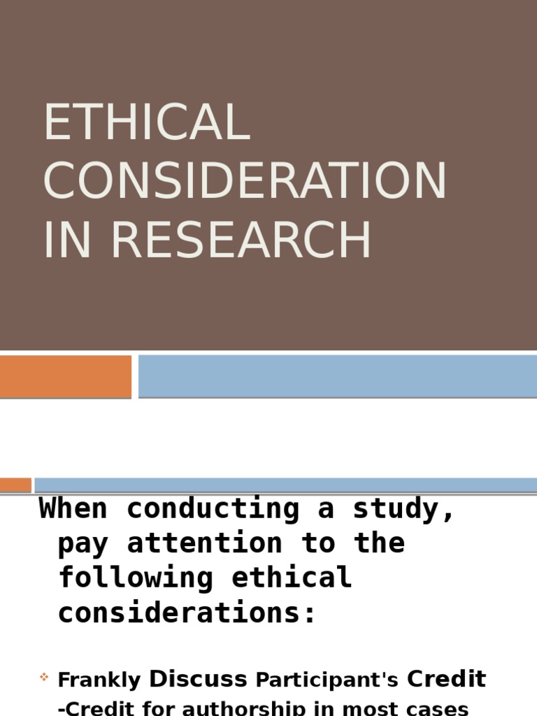 Ethical Consideration in Research | Consent | Free Will