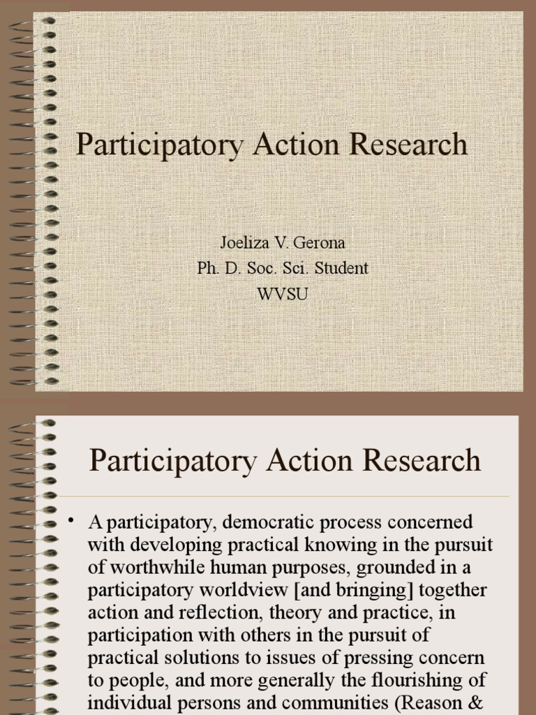 Participatory Action Research - Maam Loriega | PDF | Action Research ...