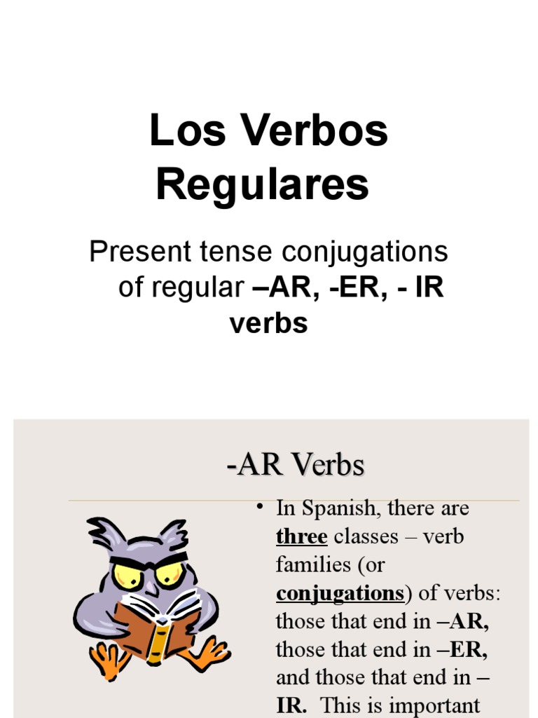 Spanish Present Tense Verb Conjugation | PDF | Grammatical Conjugation ...