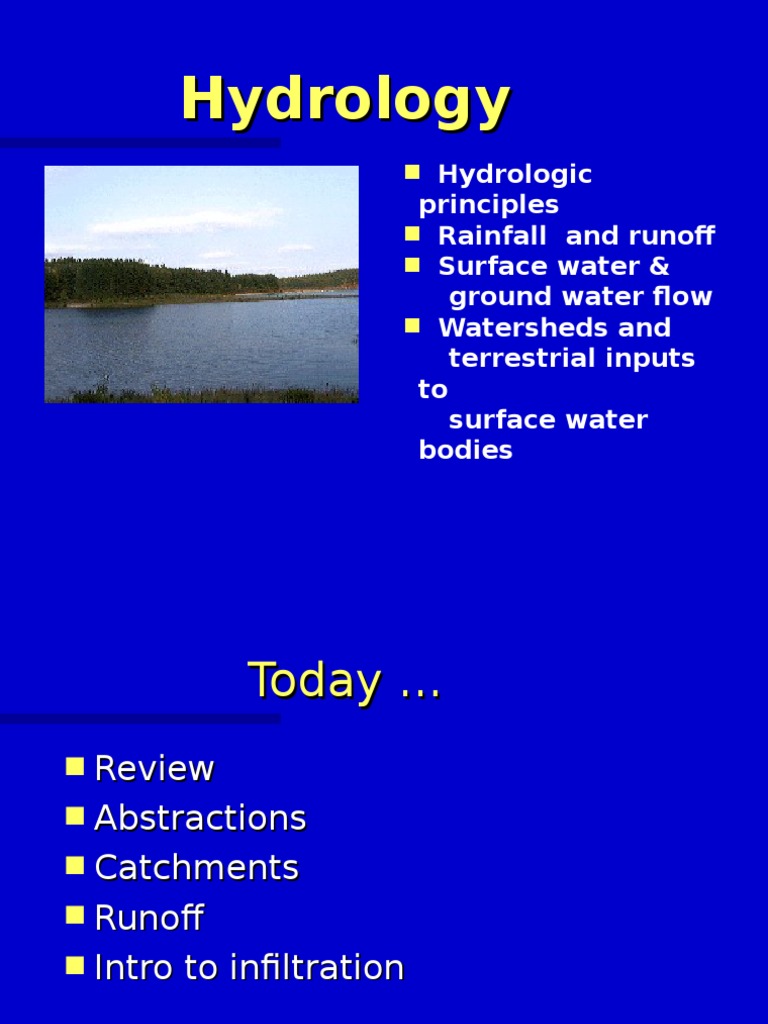 Hydrology Its Process | PDF | Surface Runoff | Drainage Basin