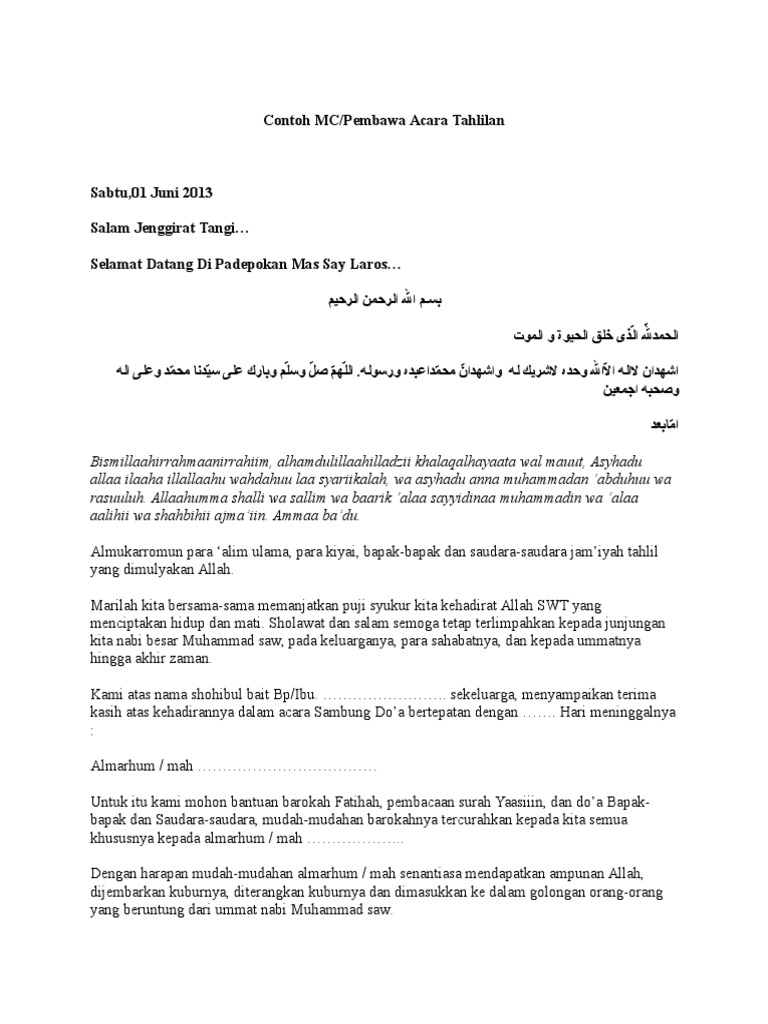 Contoh MC | PDF
