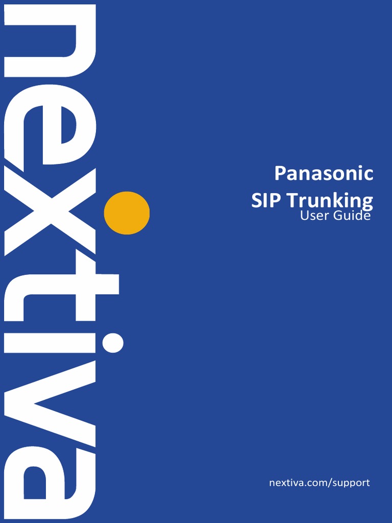 Panasonic PBX SIP Trunking Setup Guide | PDF | Ip Address | Session ...