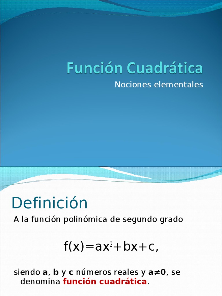 Función Cuadrática | PDF