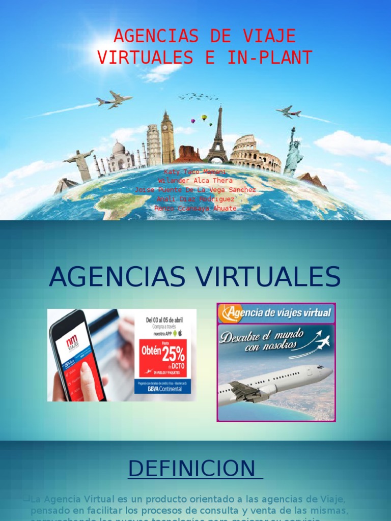 Agencias de Viaje Virtuales e In-Plant | PDF | Internet | Agencia de viajes
