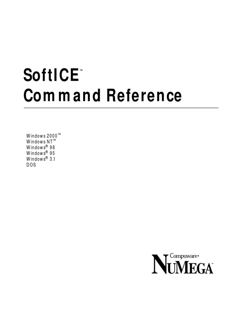 SoftICE Command Reference PDF | PDF | Instruction Set | License