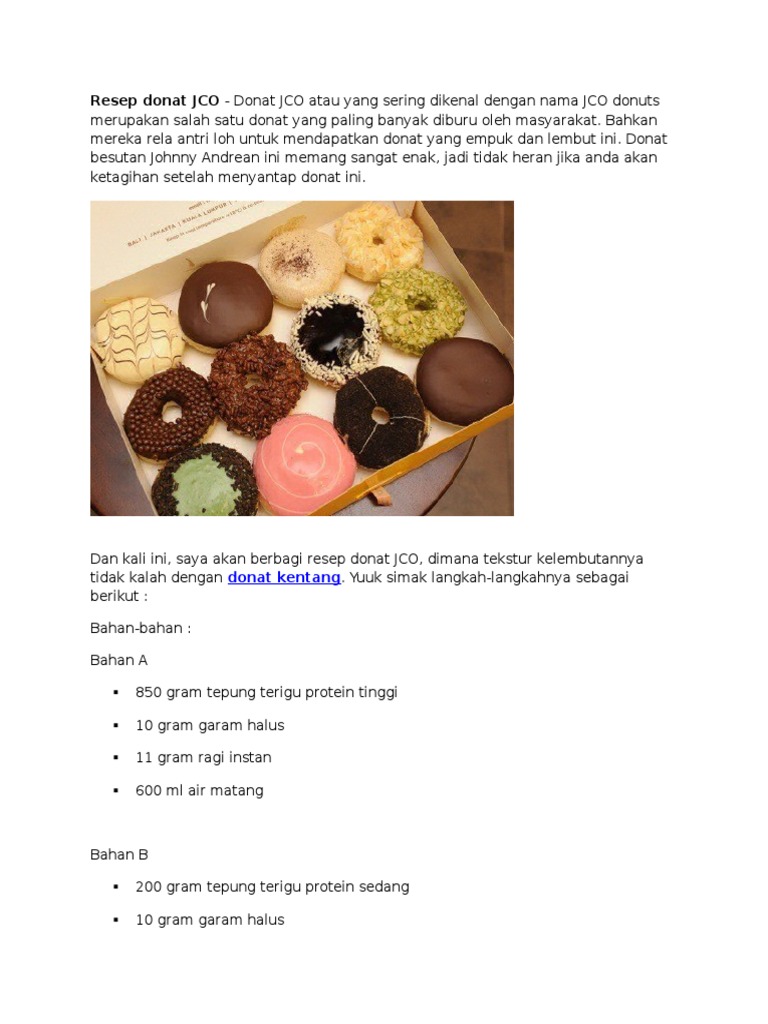Resep Donat JCO | PDF