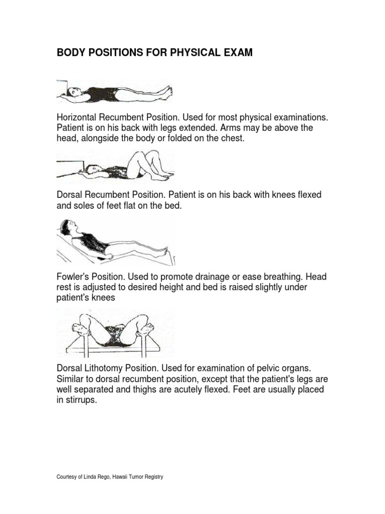 Horizontal Recumbent Position