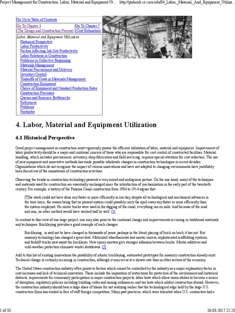 Labour Equipment & Material | PDF | Employment | Trade Union