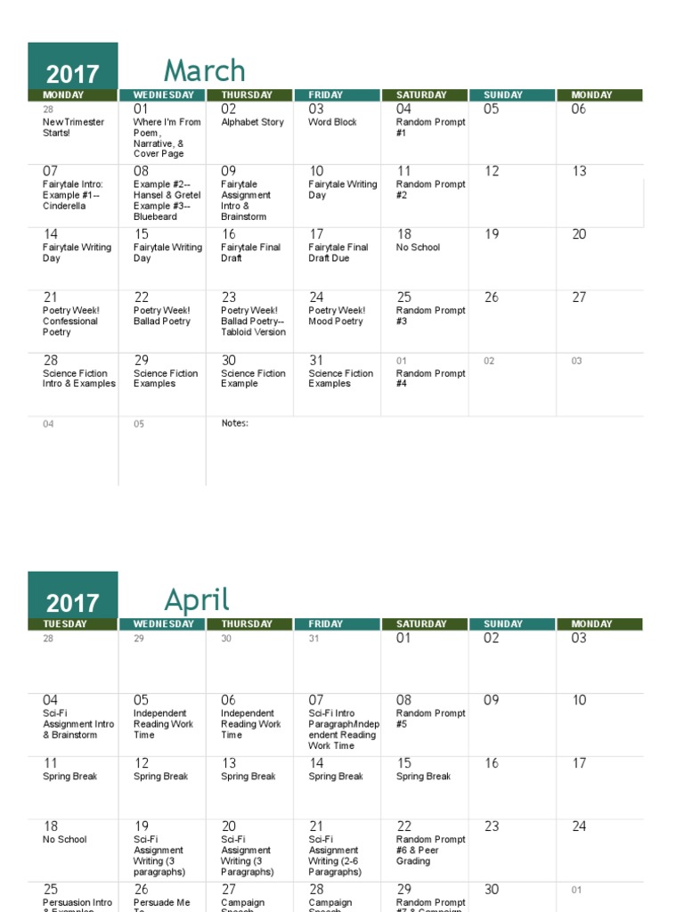 CW Calendar | PDF | Fairy Tales