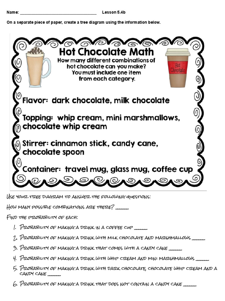 5 4b hot chocolate math | Candy | Chocolate