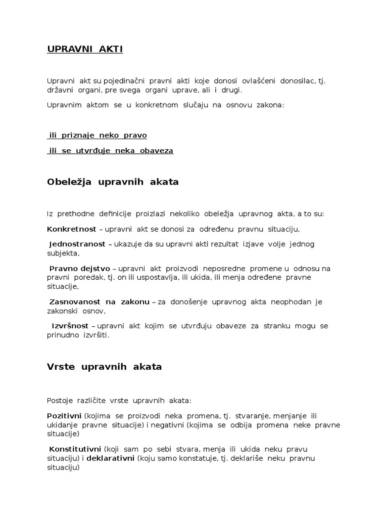 Upravni Akti | PDF