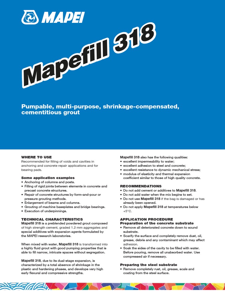 Mapefill 318 - 1137-11-2014 | PDF | Concrete | Building Engineering
