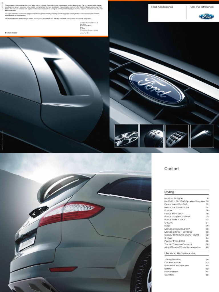Ford Accessories Catalogue | PDF | Automobiles | Motor Vehicle