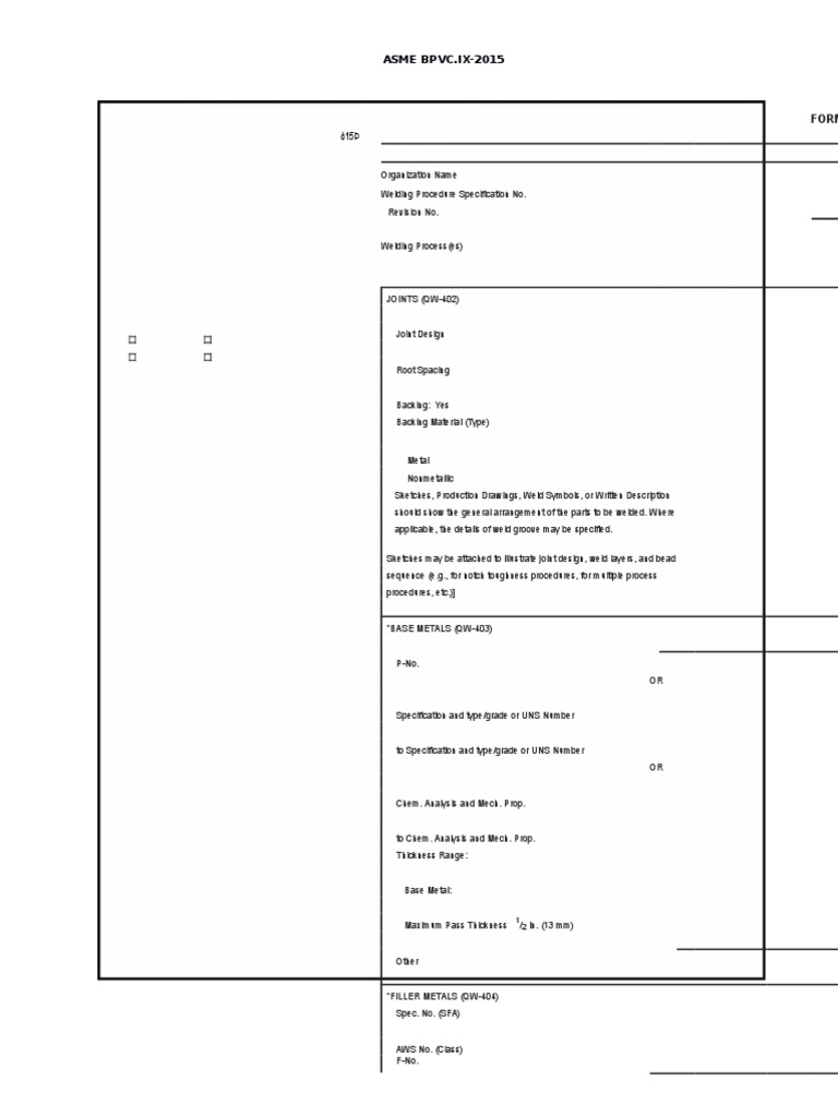 Wps Pqr Form | Welding | Industrial Processes