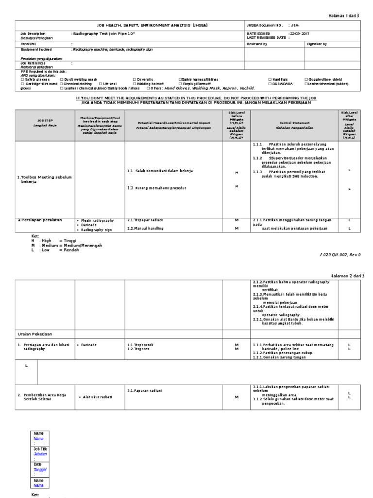 JSA Radiography Test | PDF