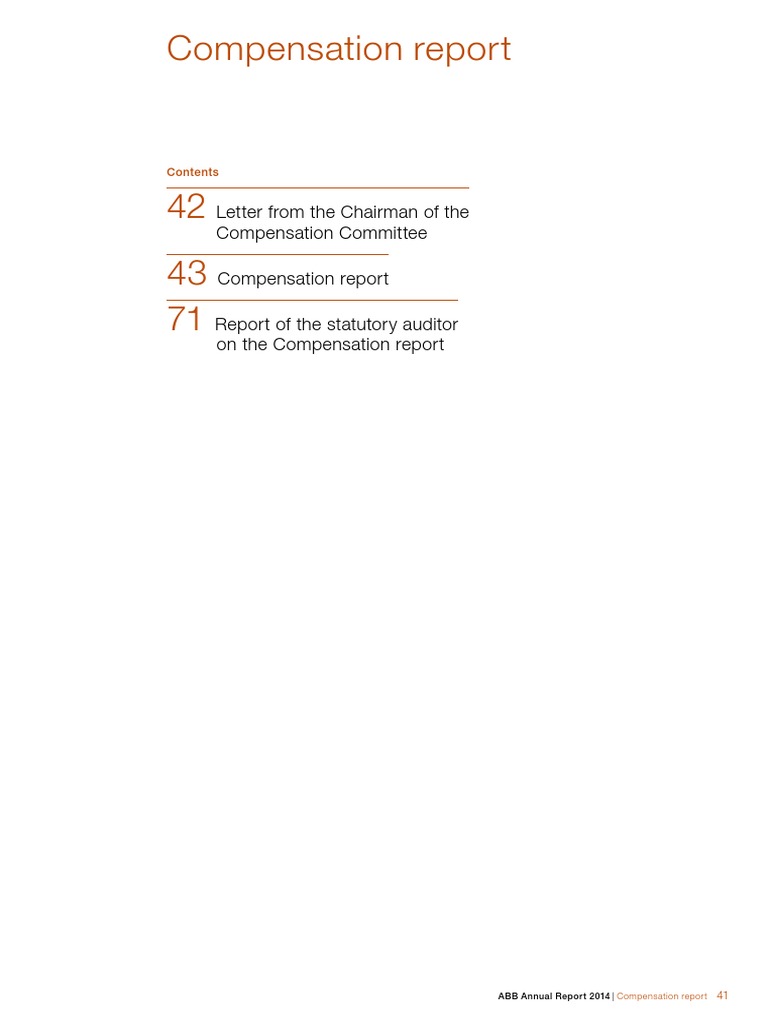 2014 Abb Compensation-Report | PDF | Corporate Governance | Earnings ...