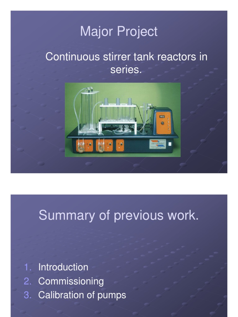 CSTR in Series Reactor | PDF | Potassium Chloride | Chemical Reactor