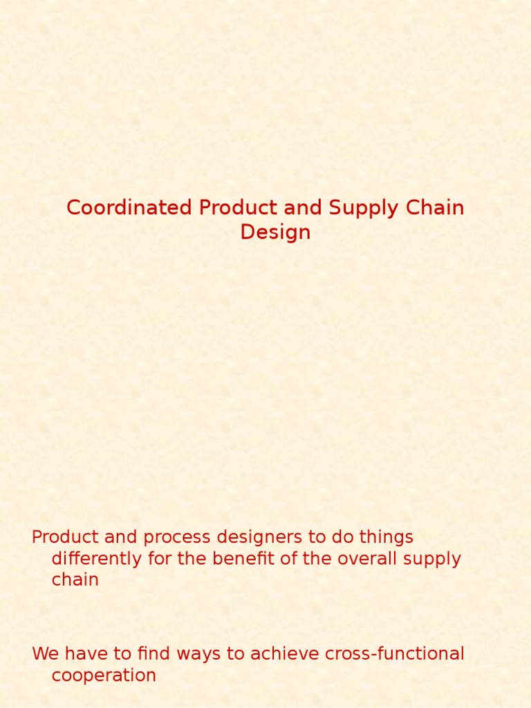 SCM-2013-Coordinated Product and Supply Chain Design-1.0 | PDF | Supply ...