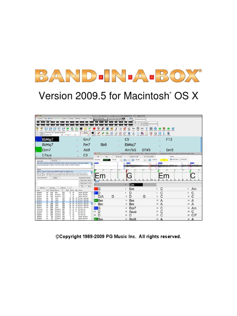 Band In A Box 2009 Mac Manual Pdf Drum Kit Piano