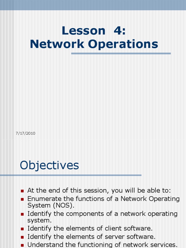 Network Chapter4 - Network Operating System (NOS) | PDF | Ip Address | Computer Network