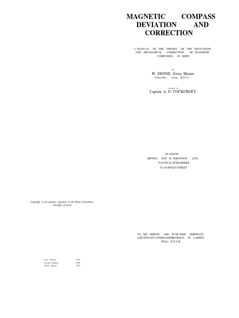 Magnetic Compass Deviation and Correction | PDF | Magnetic Field | Compass