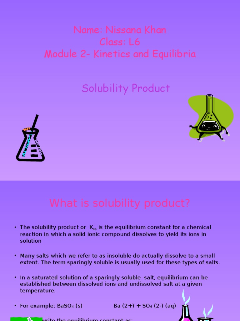 Solubility Product Final | PDF | Solubility | Chemical Equilibrium