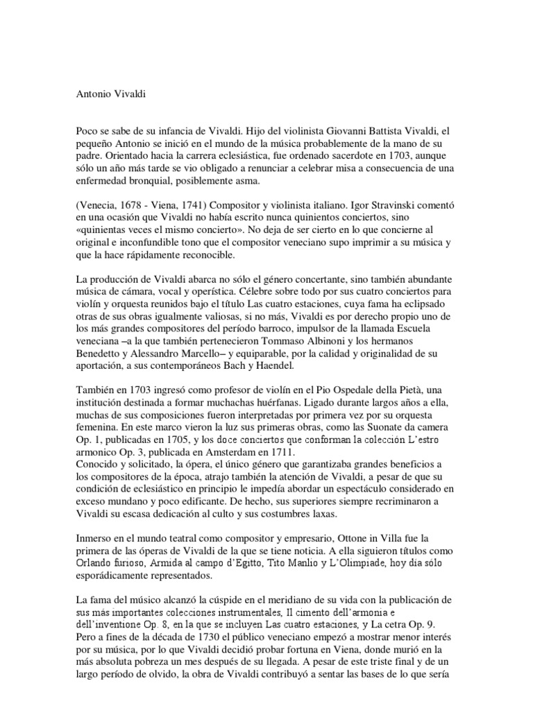 El Desarrollo de La Ópera y La Música Instrumental | PDF | Clarinete ...