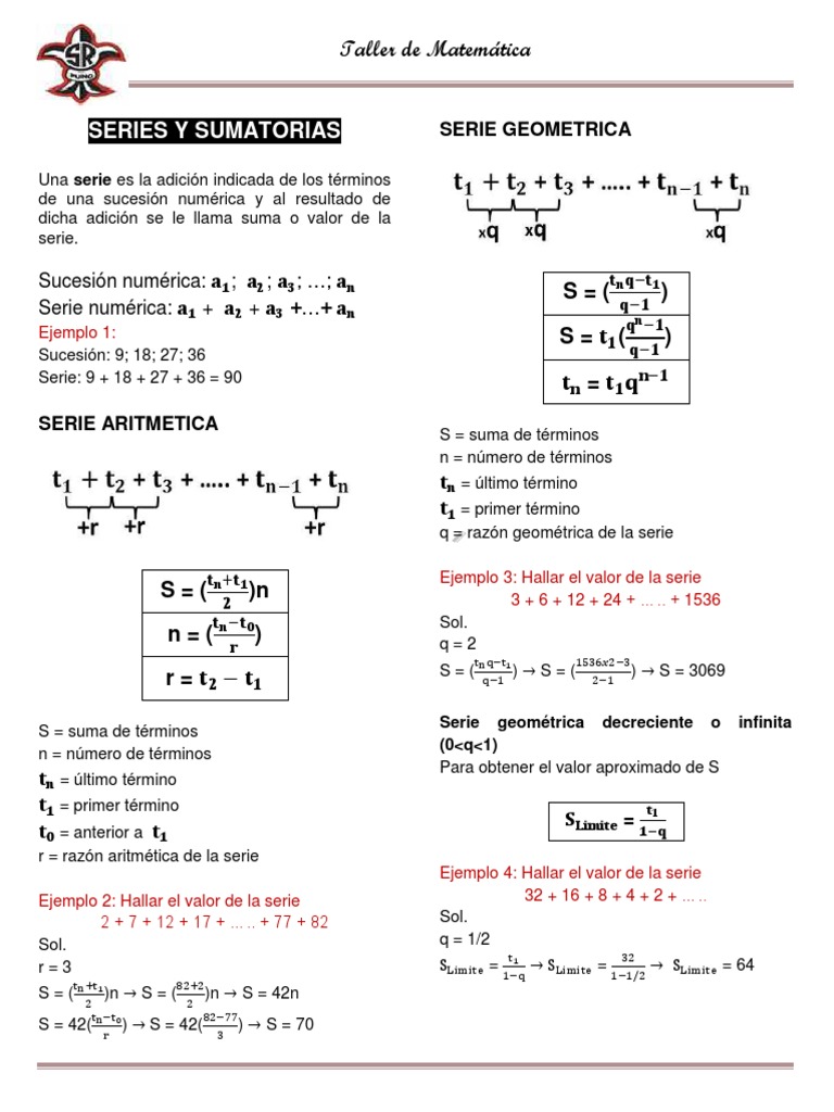 Series - Sumatorias teoria | Suma | Secuencia | Prueba gratuita de 30 ...