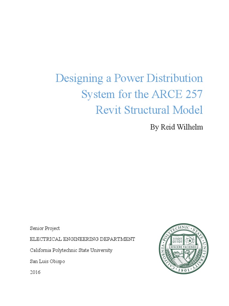Designing A Power Distribution System For The ARCE 257 Revit Stru | PDF ...